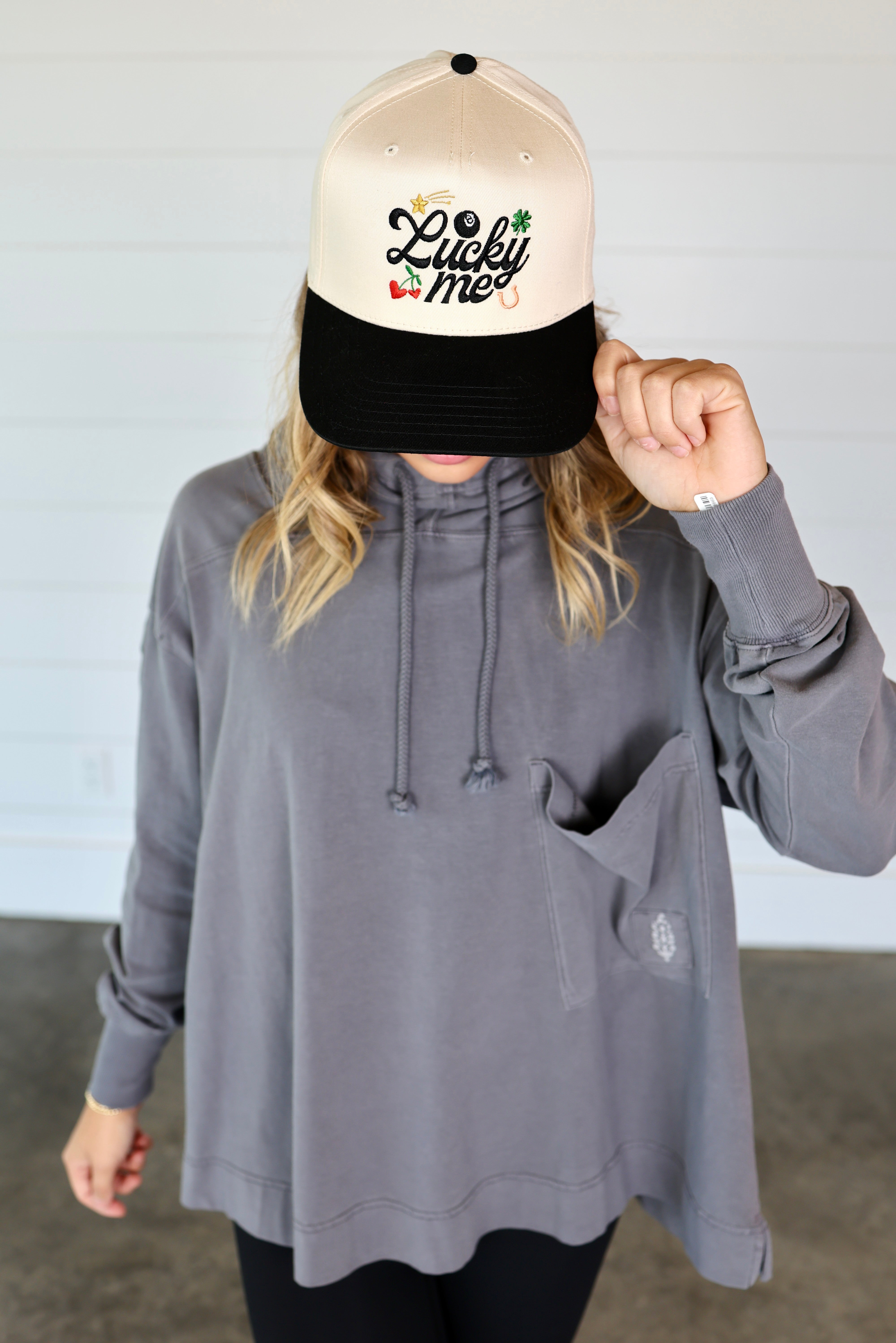Hot Shot Hooded Layer Gunmetal Top – Ribbon Chix