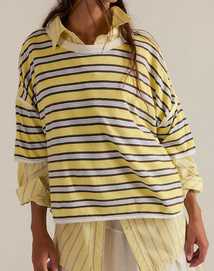 Clean Rugby Yellow Combo Tee – Ribbon Chix